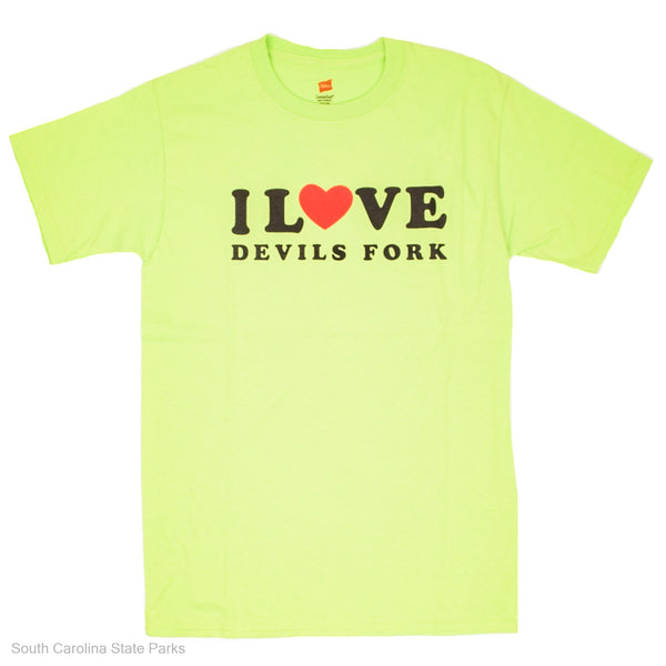 SHIRT I LOVE DEVILS FORK - South Carolina State Park Web Store
