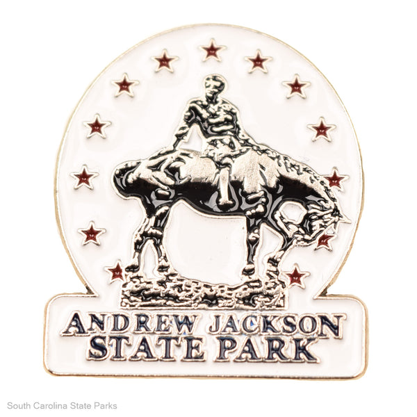 LAPEL PIN ANDREW JACKSON STATE PARK HORSE AND RIDER - South Carolina ...